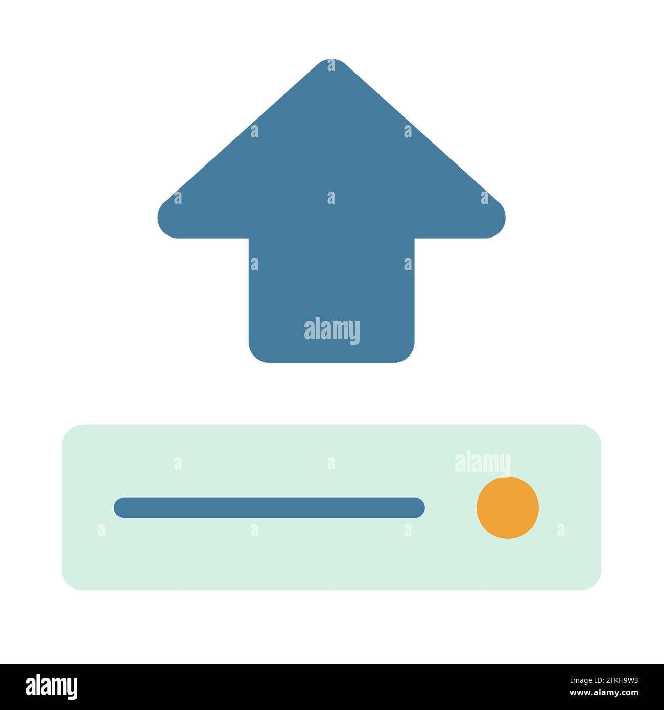 upload arrow up uploading single isolated icon with flat style vector ...