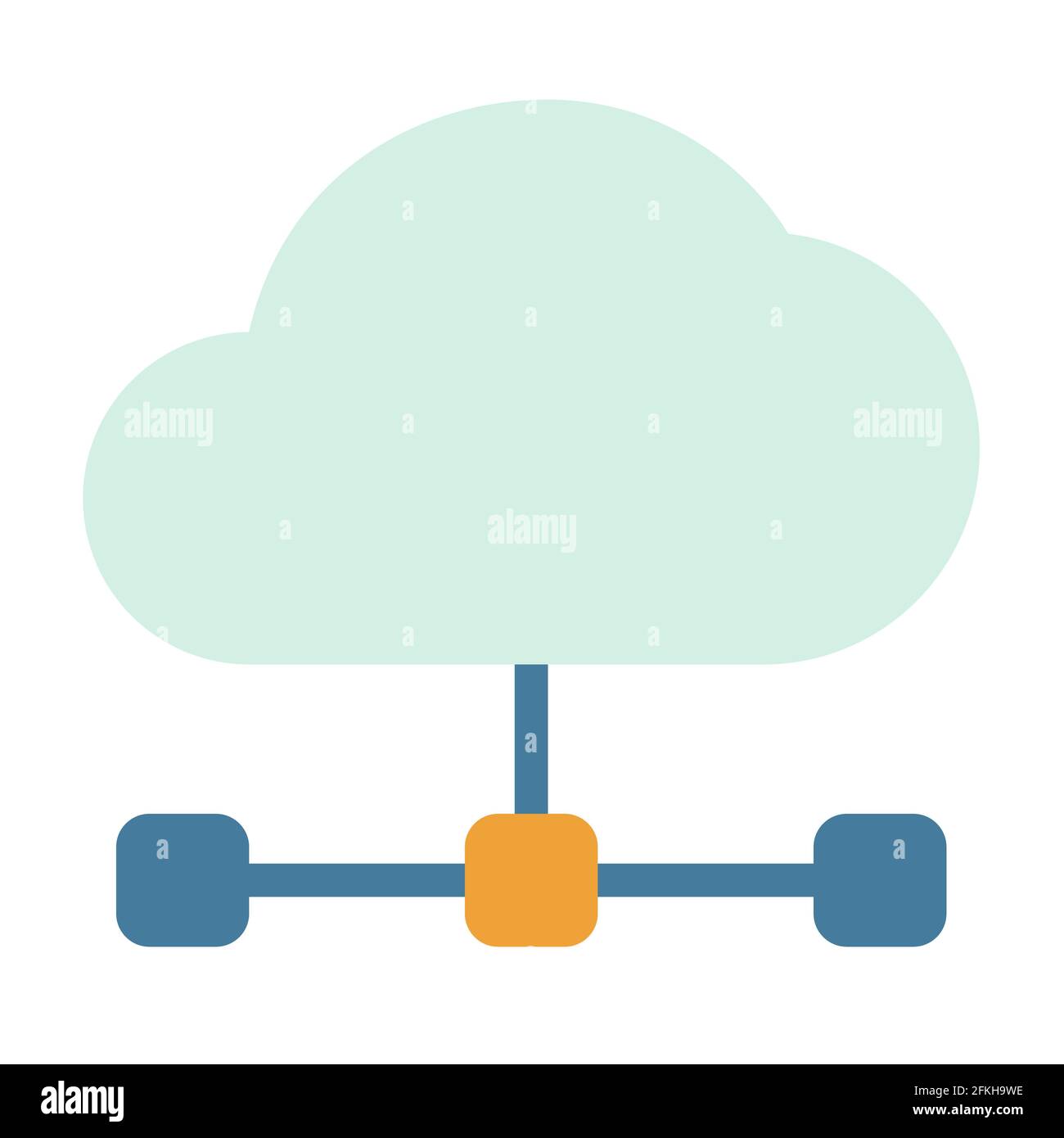 cloud internet connection network single isolated icon with flat style ...