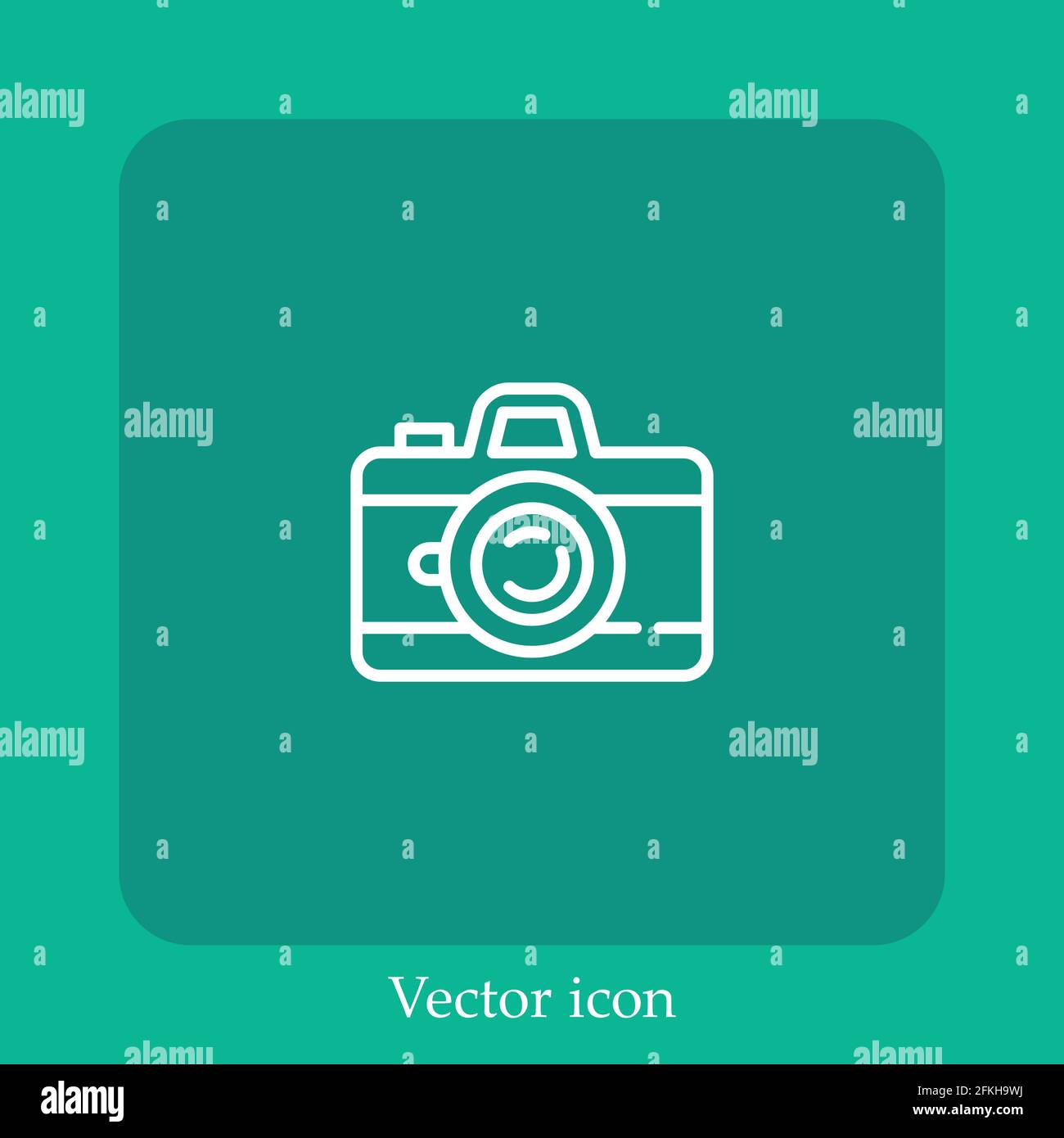 film camera vector icon linear icon.Line with Editable stroke Stock ...