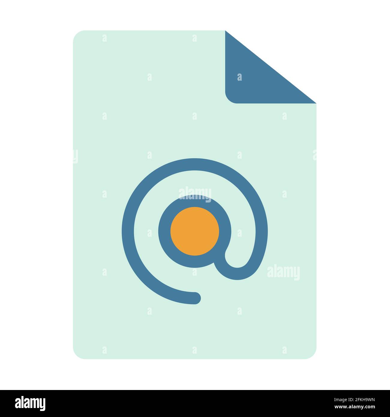 document attachment email file single isolated icon with flat style vector illustration Stock ...