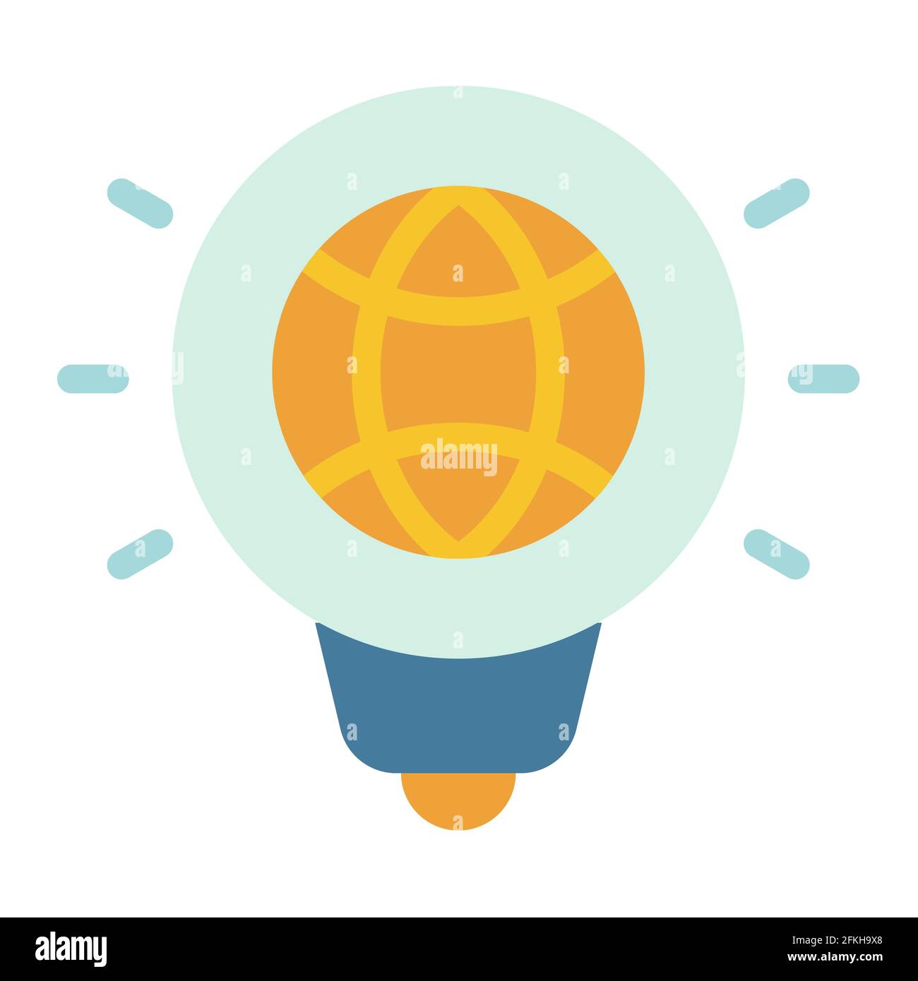 idea creative seo optimize single isolated icon with flat style vector illustration Stock Photo ...