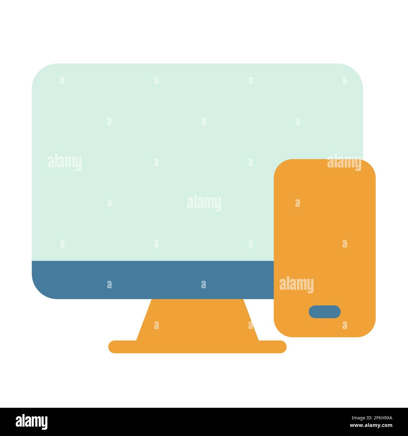 responsive adaptive mobile desktop single isolated icon with flat style ...