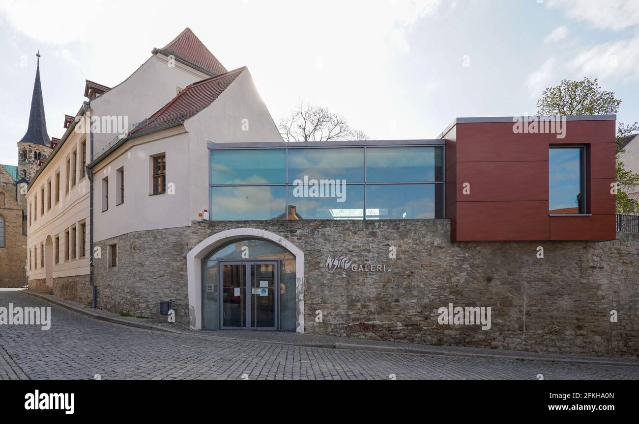 Merseburg, Germany. 22nd Apr, 2021. The building of the Willi Sitte ...
