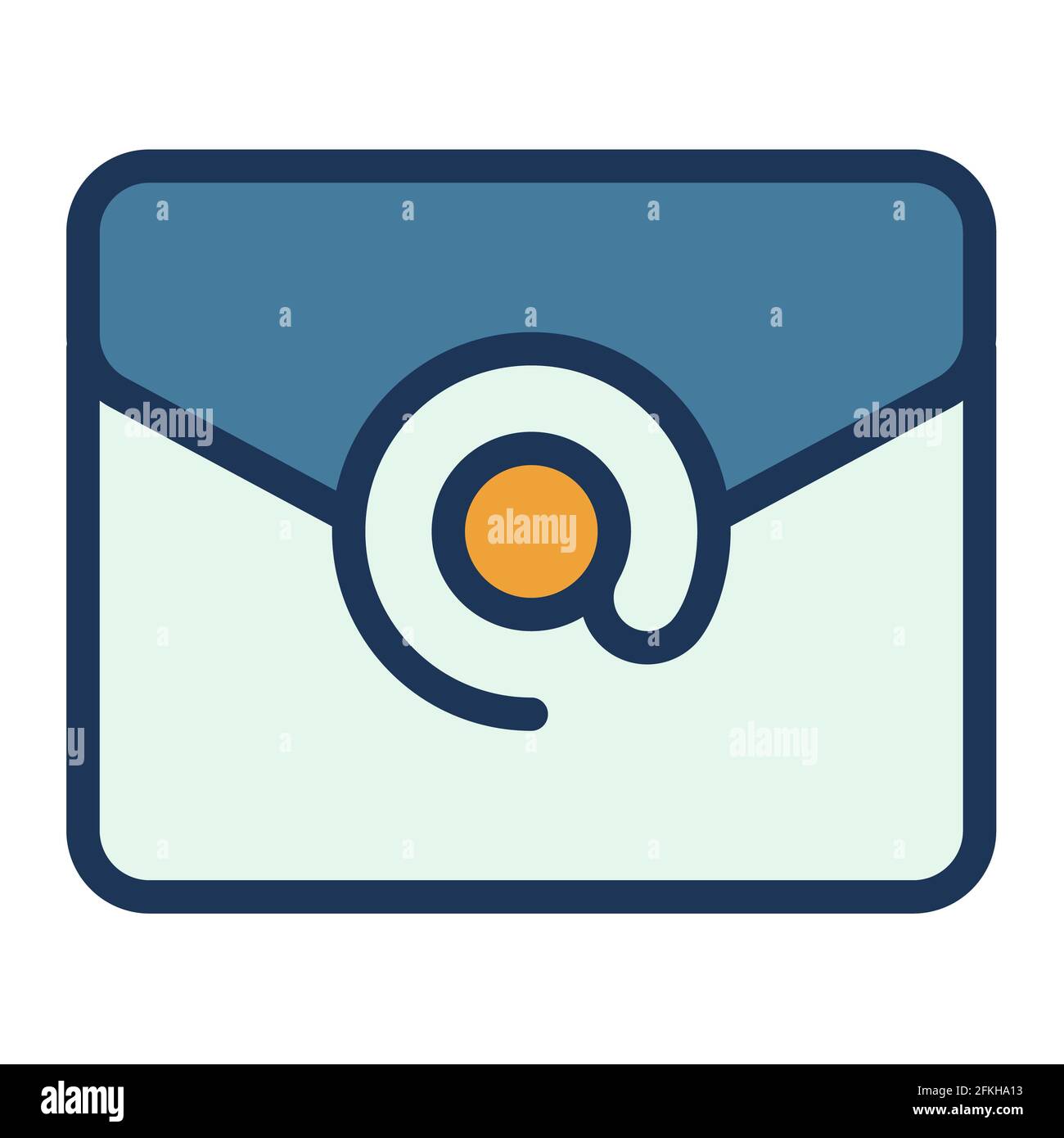 email internet message mail single isolated icon with filled line style ...