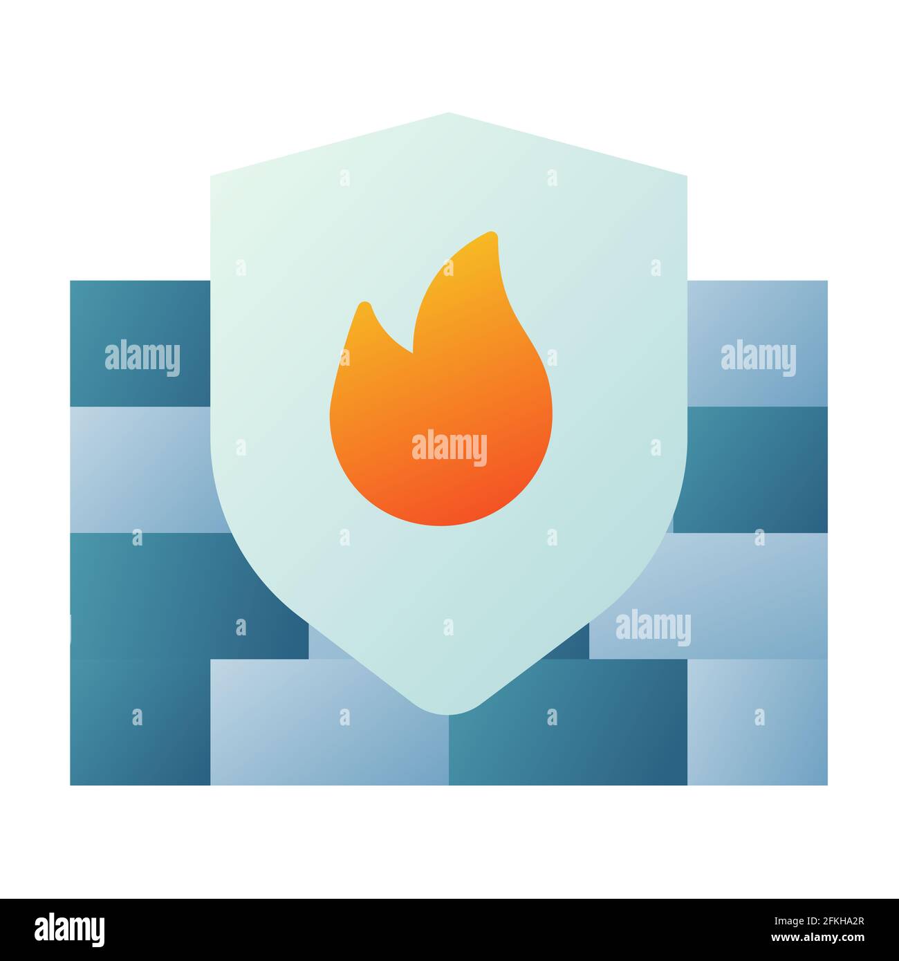 firewall security anti virus protection single isolated icon with ...