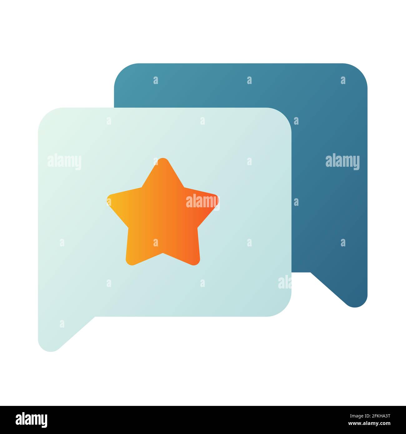 star rating review comment single isolated icon with smooth style ...