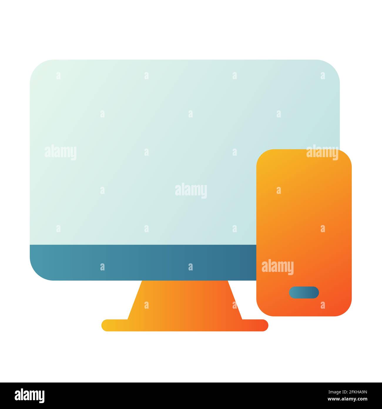 responsive adaptive mobile desktop single isolated icon with smooth ...