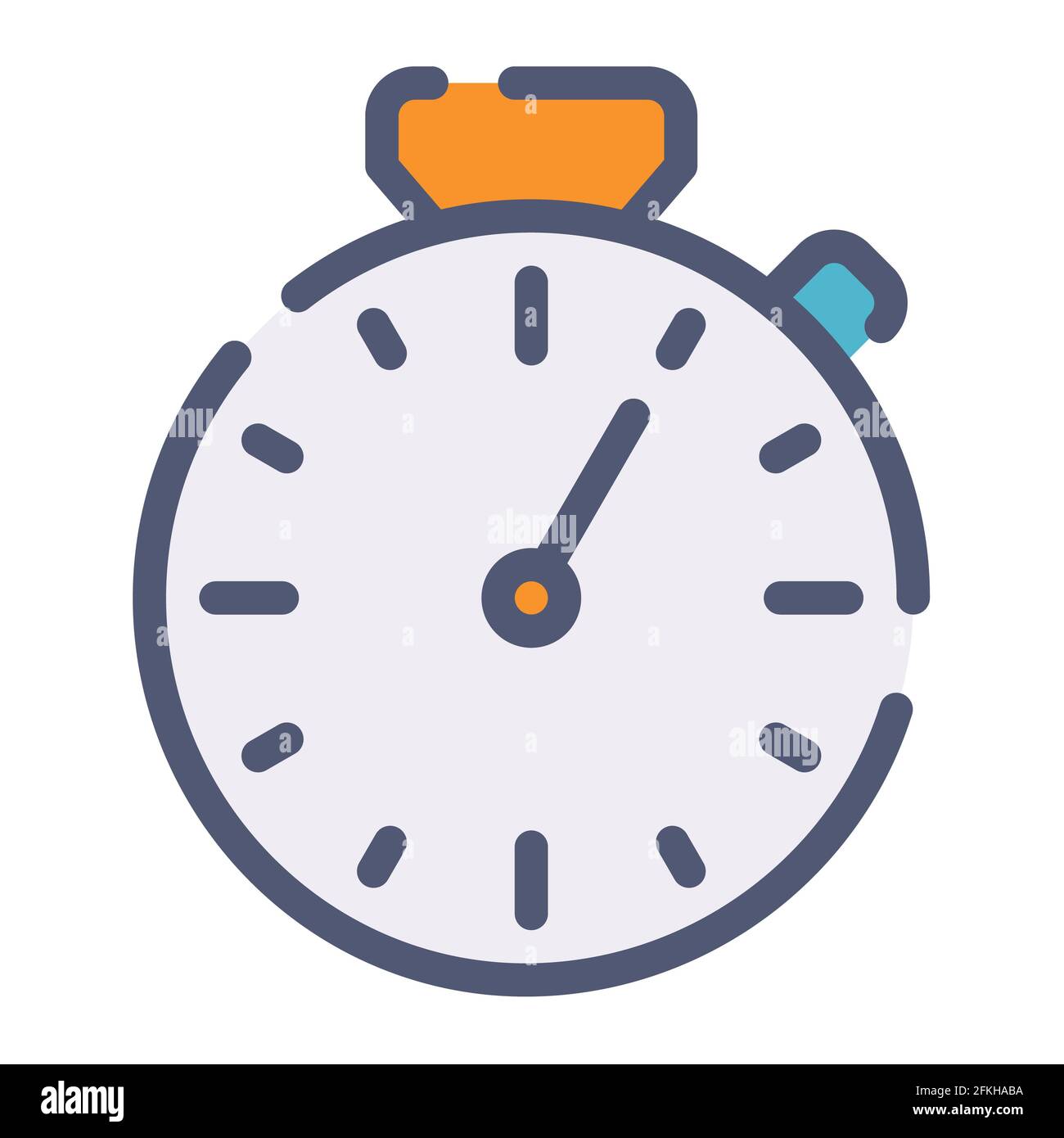 timer speed stopwatch time single isolated icon with flat dash or dashed style vector ...