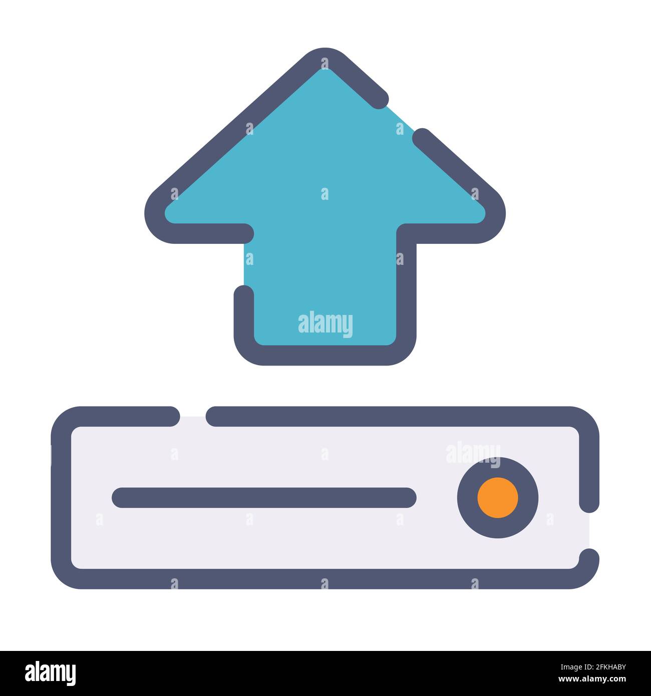 upload arrow up uploading single isolated icon with flat dash or dashed style vector ...