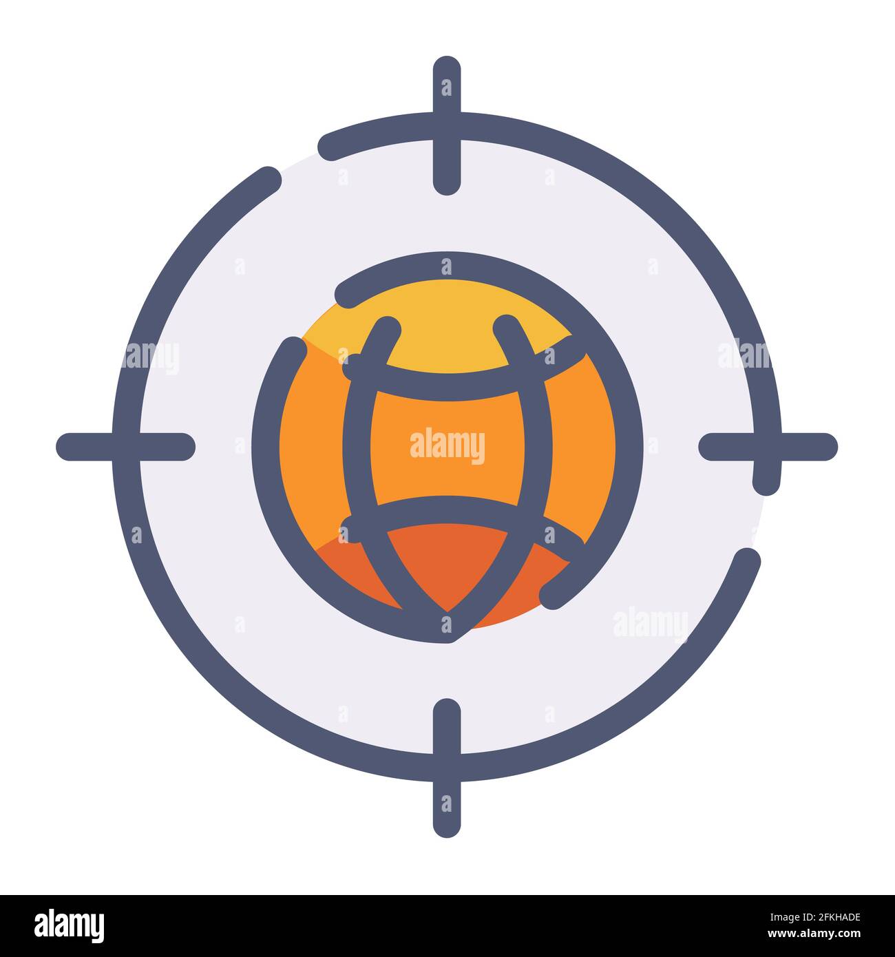 target internet seo goal single isolated icon with flat dash or dashed style vector illustration ...