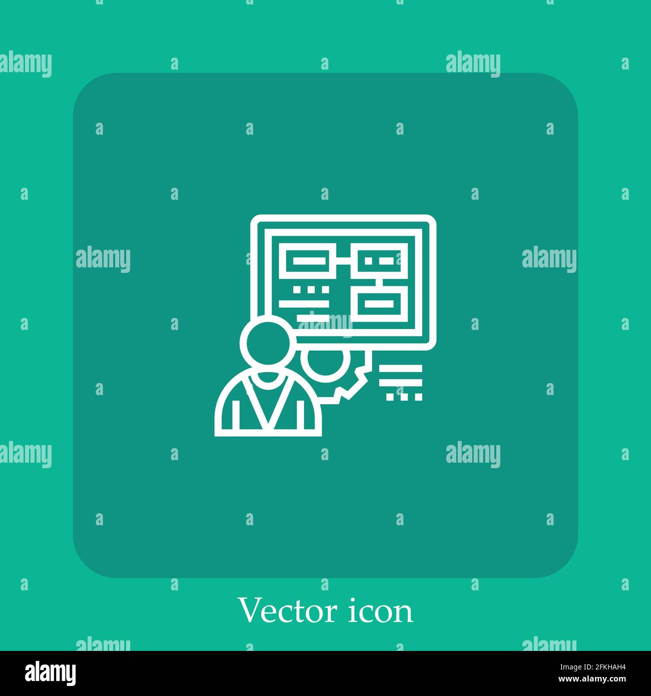 requirements vector icon linear icon.Line with Editable stroke Stock ...
