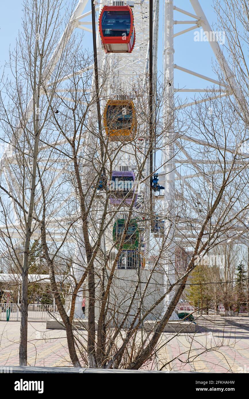 one booth per Ferris wheel in the park Stock Photo - Alamy