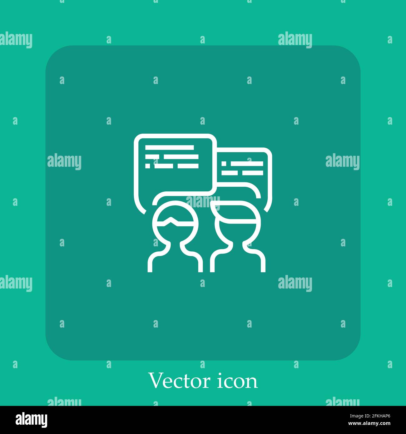 negotiation vector icon linear icon.Line with Editable stroke Stock ...