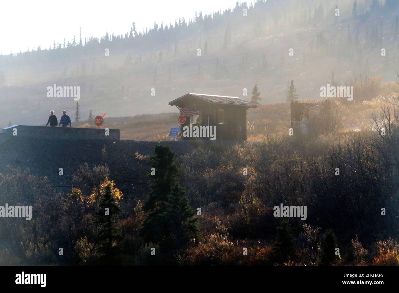 Savage River Check Station Denali National Park Alaska USA Stock Photo ...