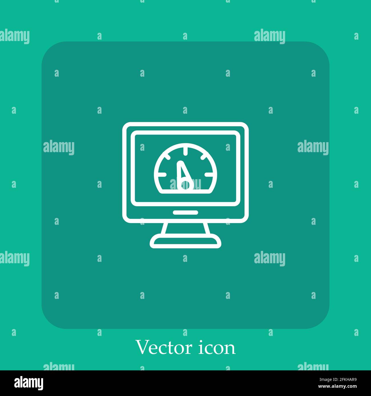 dashboard vector icon linear icon.Line with Editable stroke Stock ...