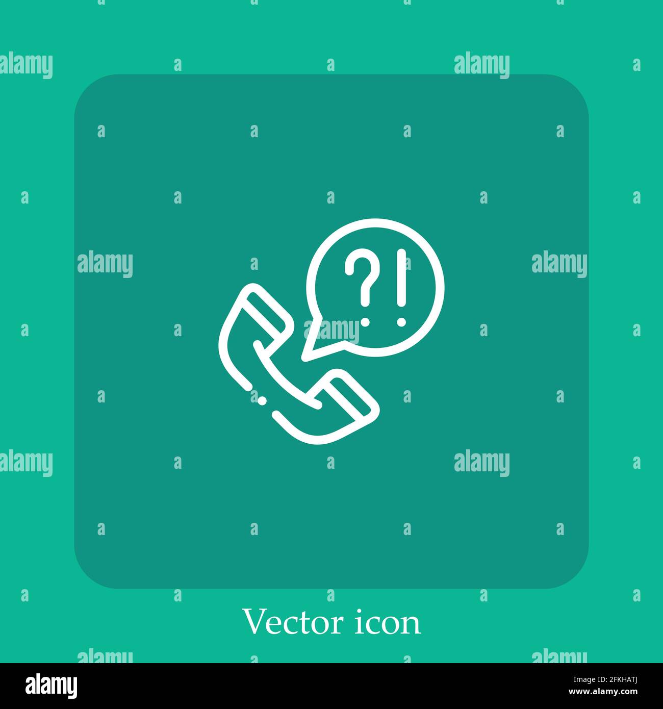 customer service vector icon linear icon.Line with Editable stroke ...