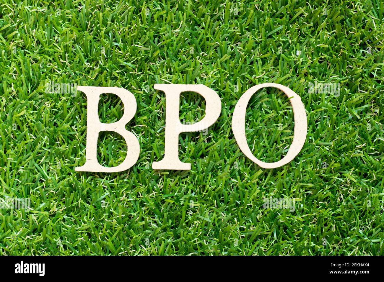 Alphabet letter in word BPO (Abbreviation of Business Process ...