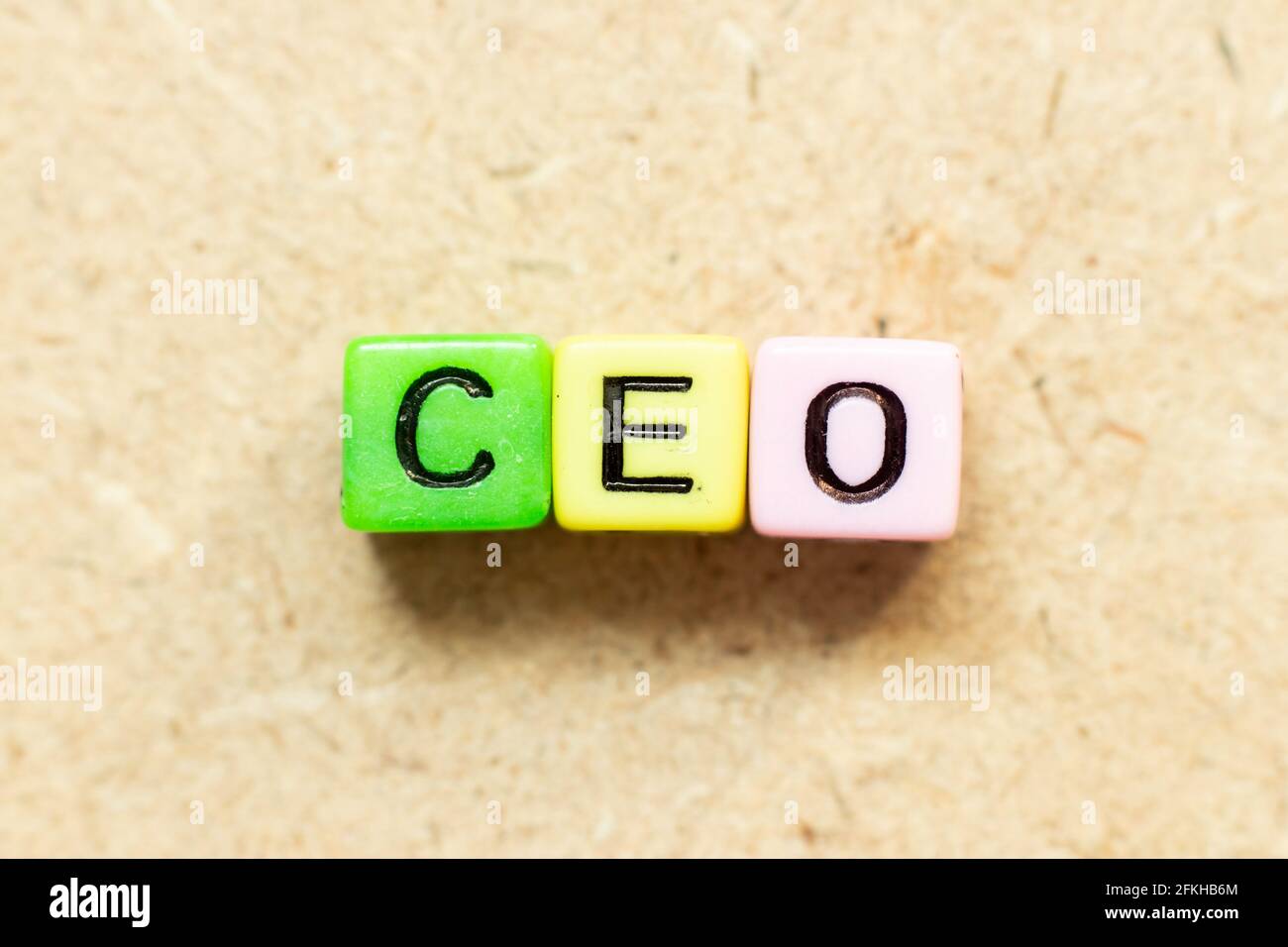 Color alphabet letter block in word CEO (Abbreviation of Chief ...