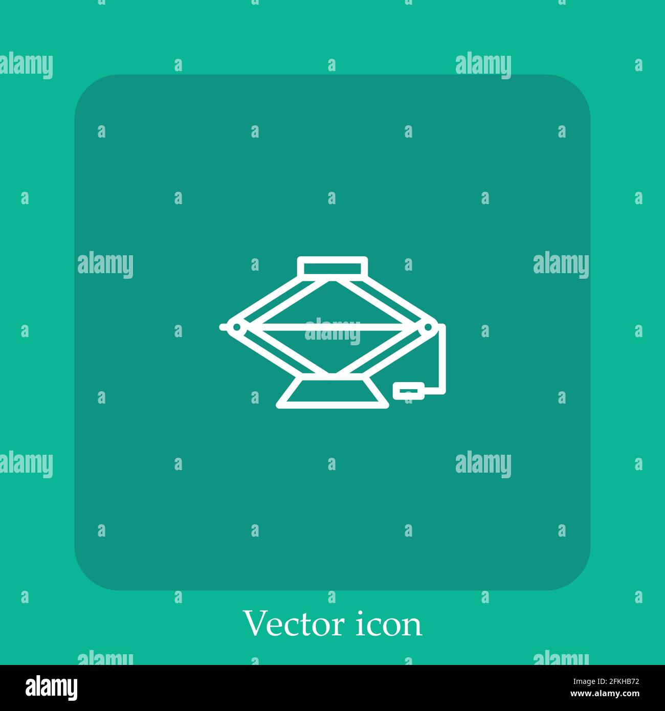 jack vector icon linear icon.Line with Editable stroke Stock Vector ...