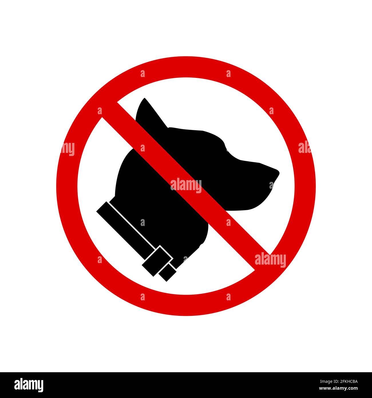 No dogs allowed. Dog prohibition sign. Forbidden round sign ...