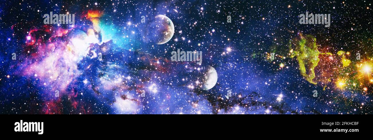 Mystical beautiful space. Unforgettable diverse space background ...