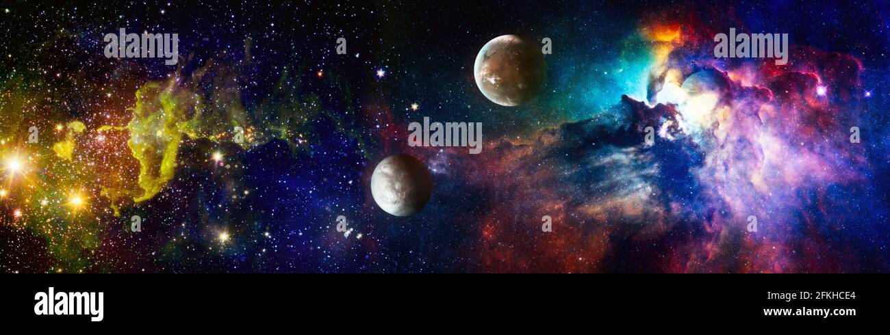 Mystical beautiful space. Unforgettable diverse space background ...