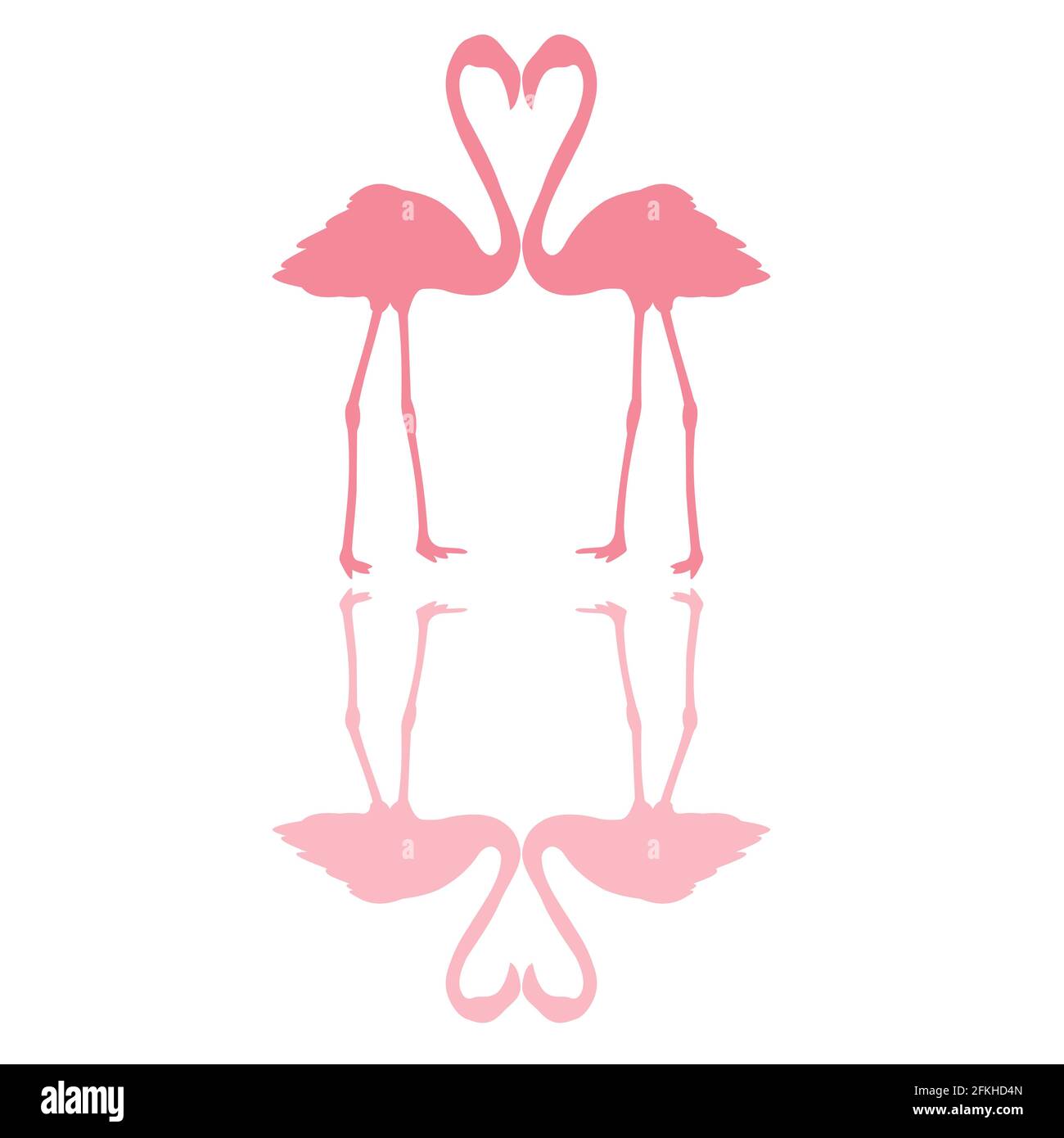 Flamingo card vector Cut Out Stock Images & Pictures - Alamy