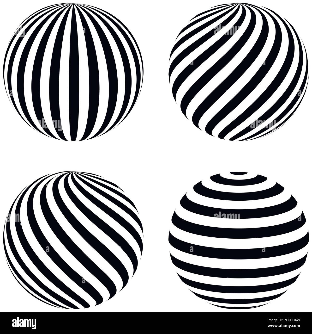 Set striped balls Stock Vector Image & Art - Alamy