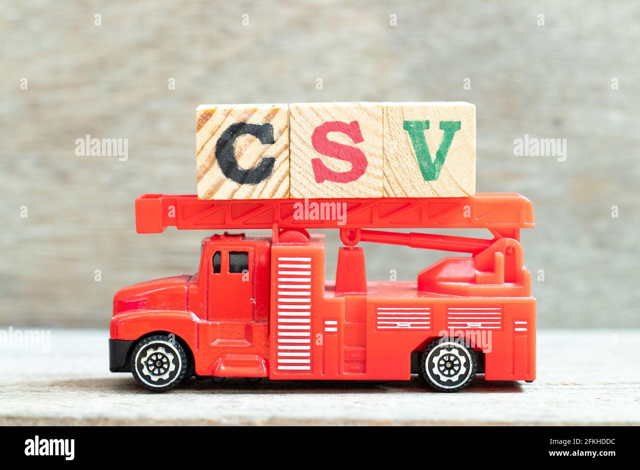 Fire Ladder Truck Hold Letter Block In Word Csv Abbreviation Of