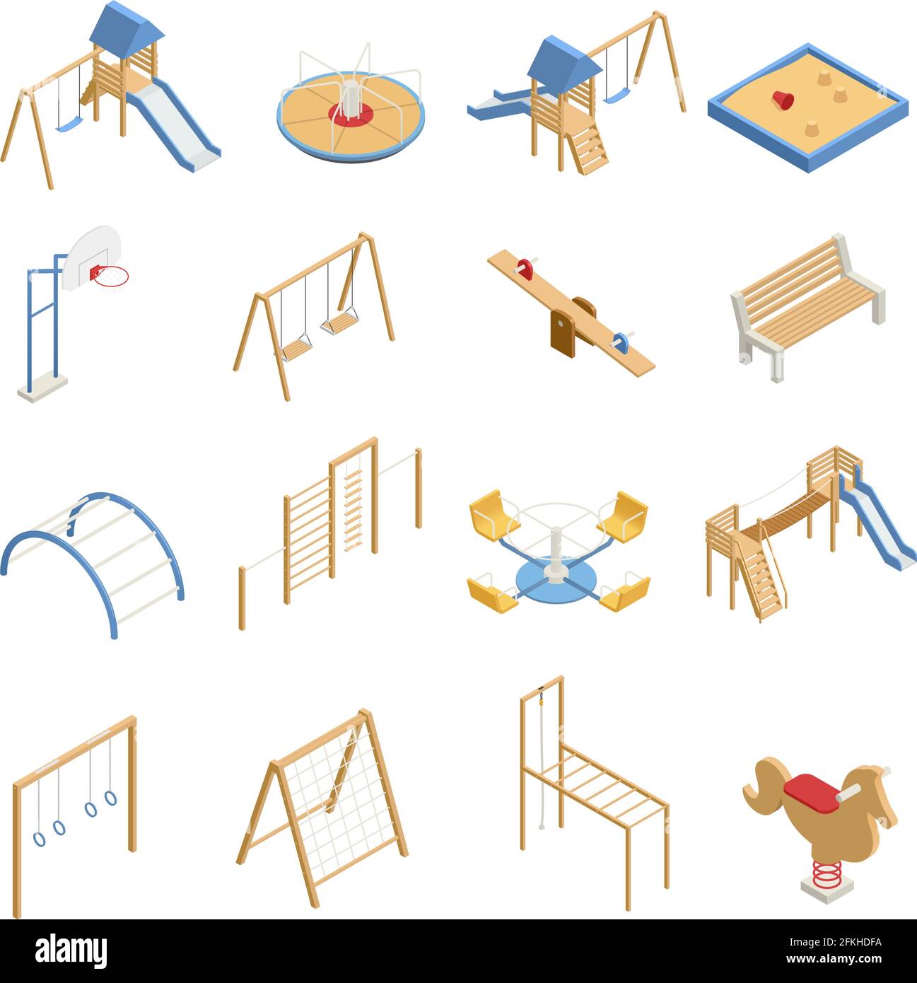 Playing With Swings Stock Vector Images - Alamy