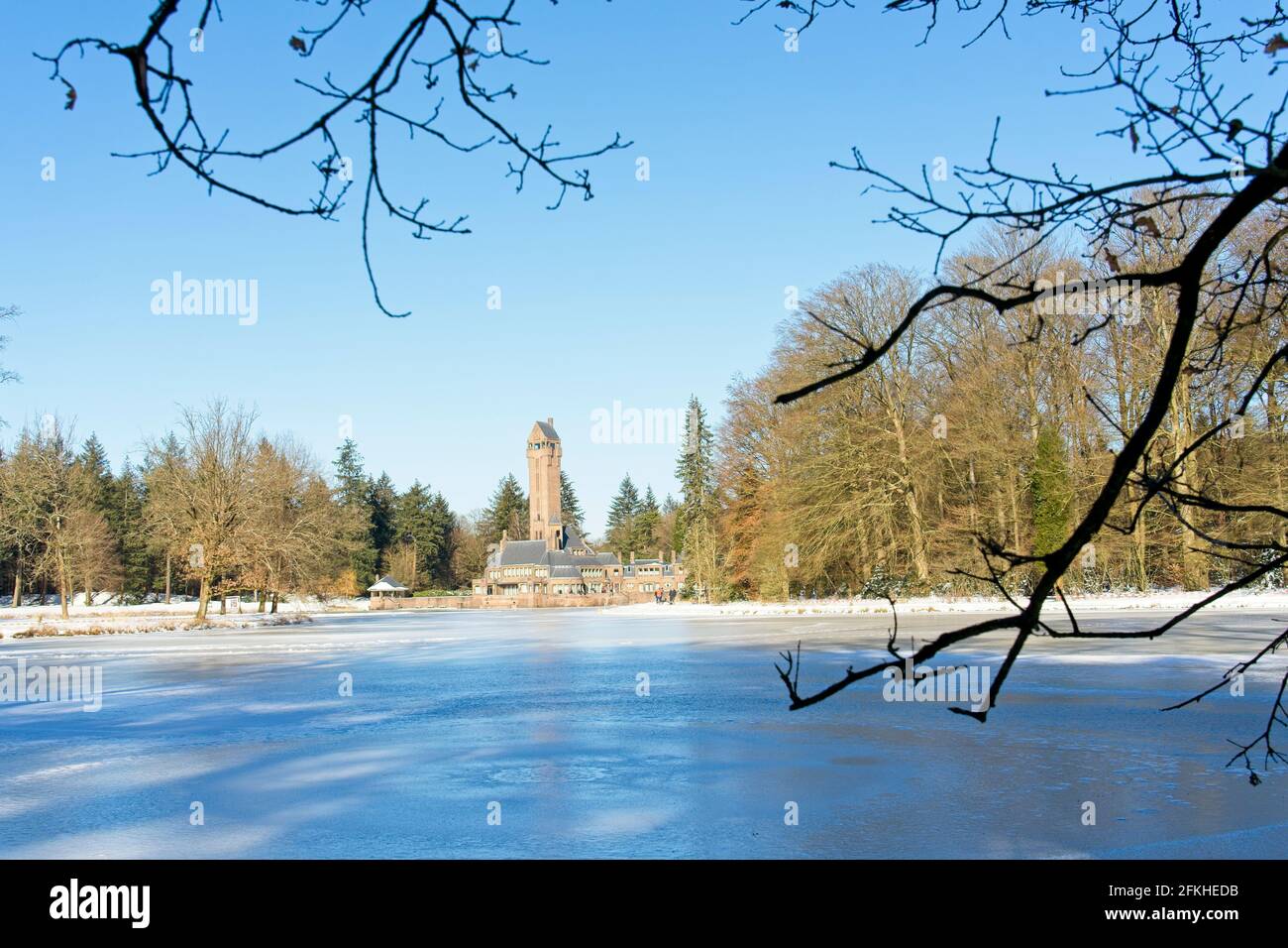 Hoenderloo Netherlands - 13 February 2021 - Hunting lodge St Hubertus ...