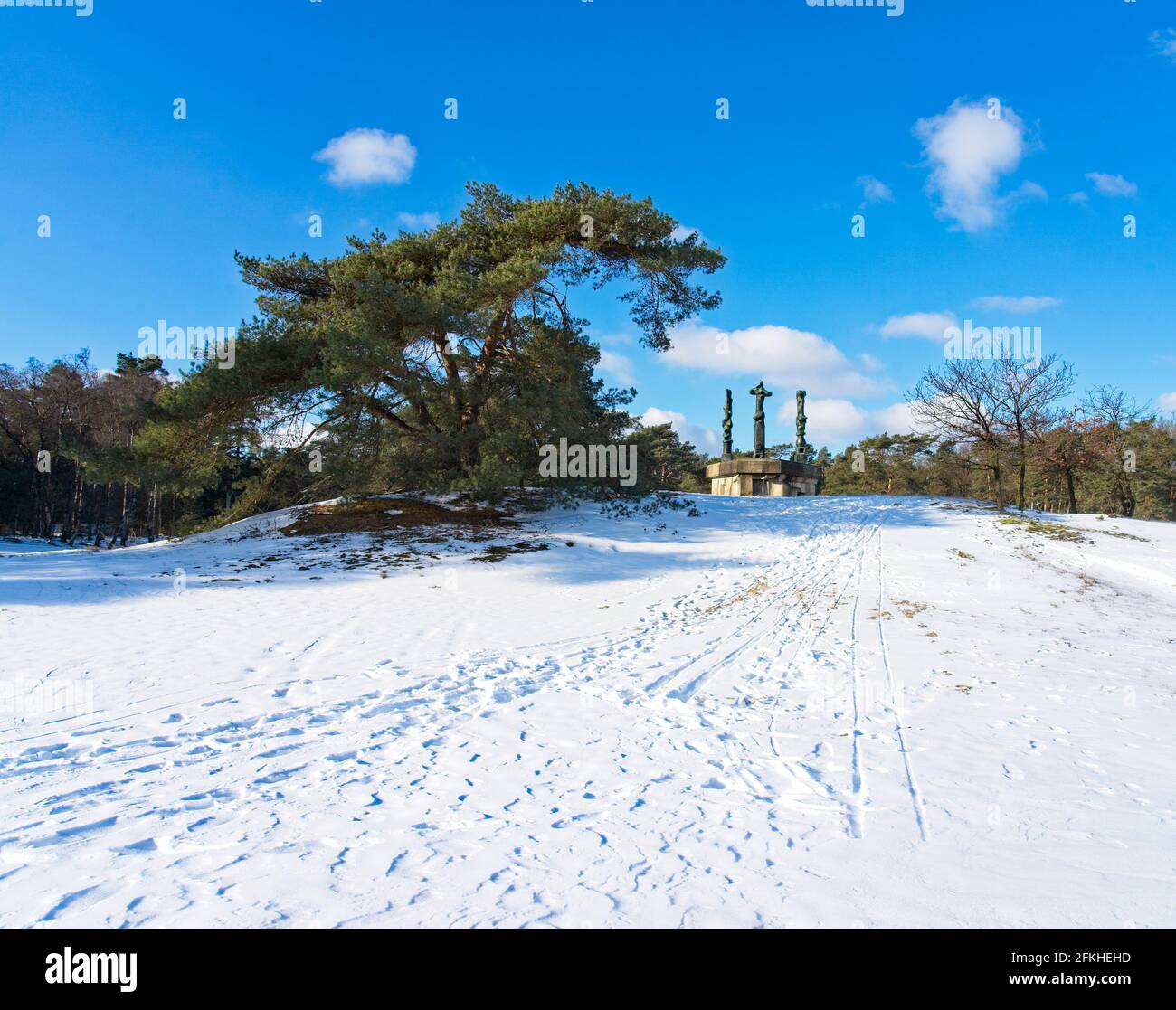 Otterlo Netherlands - 12 February 2021 - National Park Hoge Veluwe in ...