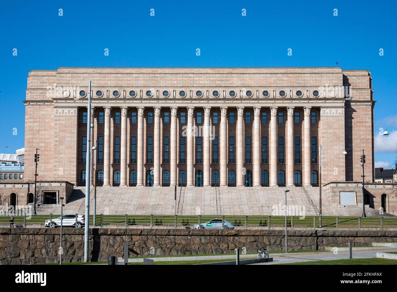 Eduskuntatalo, the Parliament House, in Helsinki, Finland Stock Photo ...