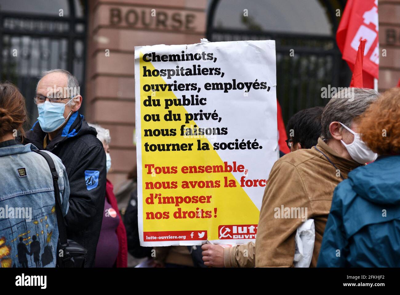 France, 1st May 2021, The traditional parade of May 1st, Labor Day ...