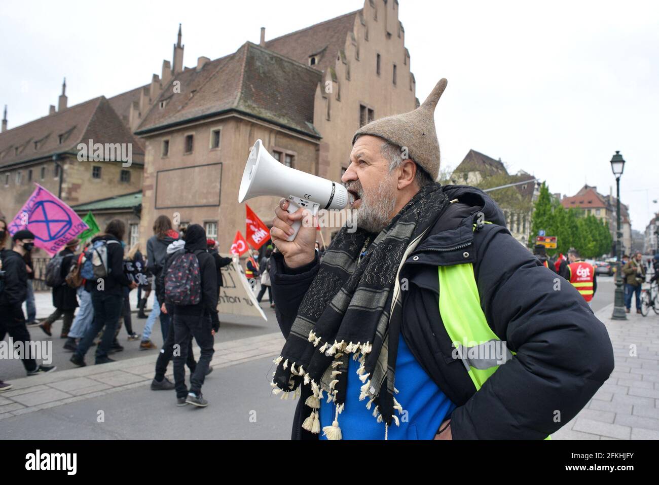 France, 1st May 2021, The traditional parade of May 1st, Labor Day ...