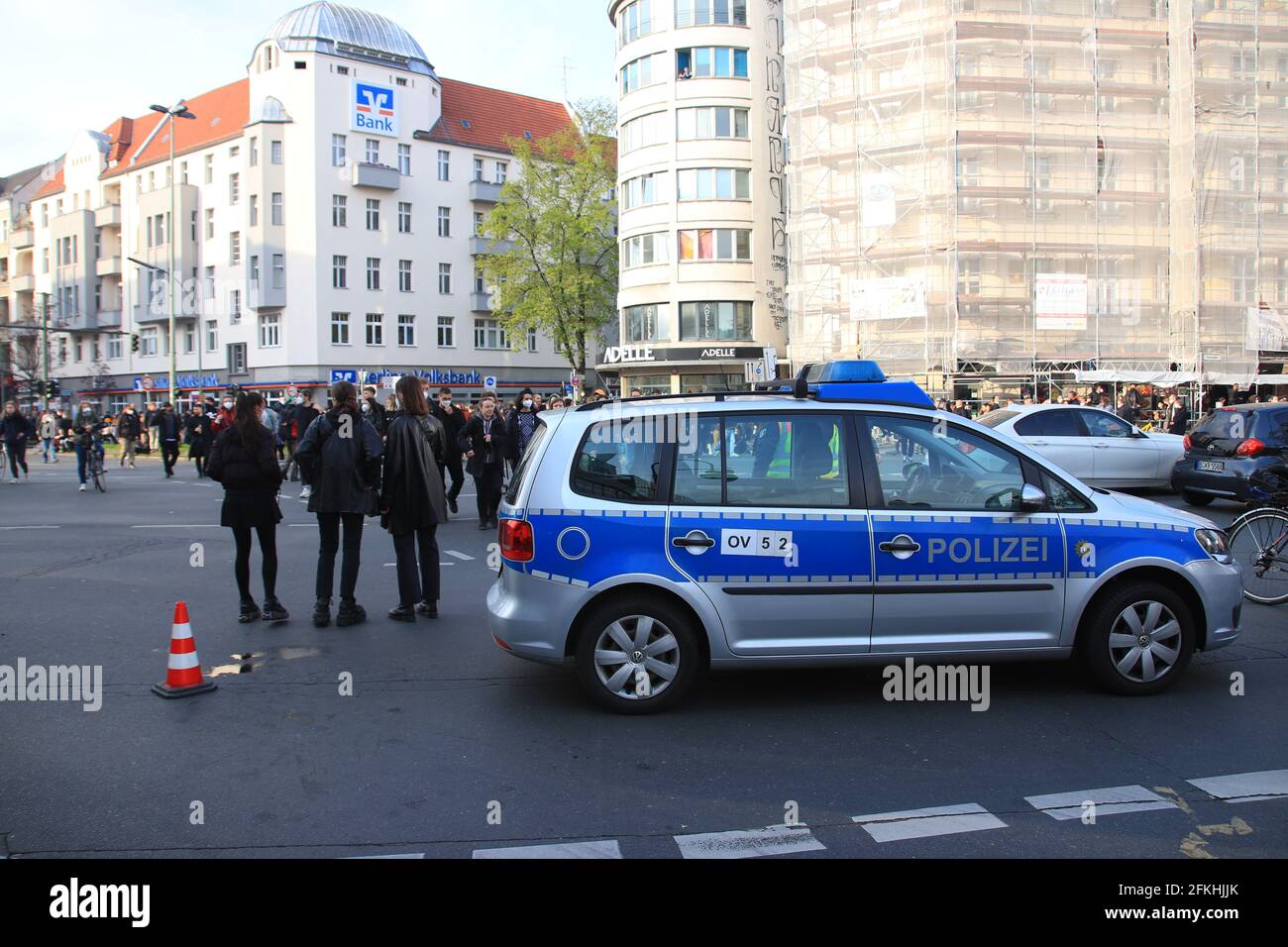 Berlin, Germany - May 01, 2021: 1st May Demonstrations on the streets ...