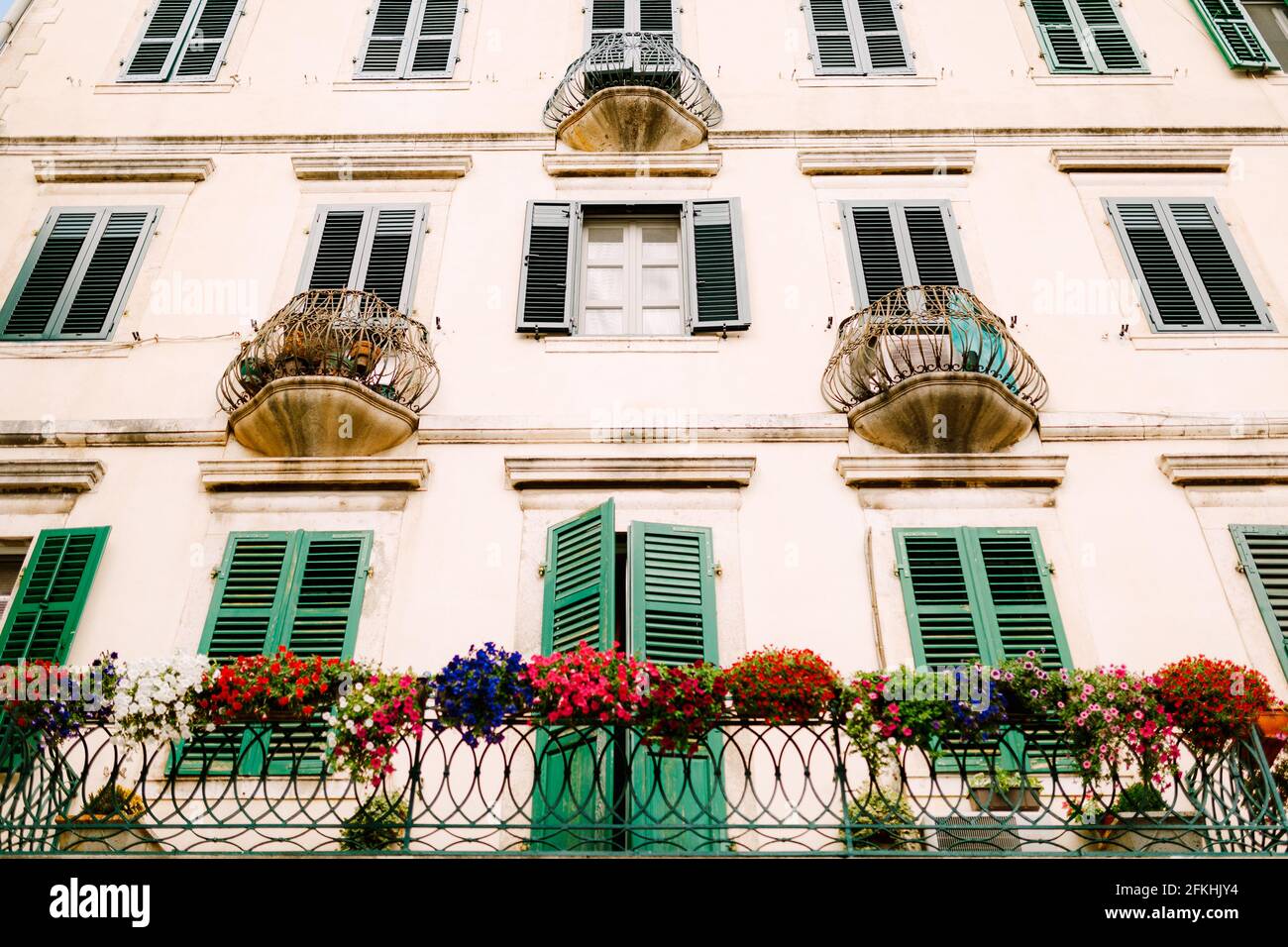 Architecture of a beautiful old town, closeup view Stock Photo - Alamy