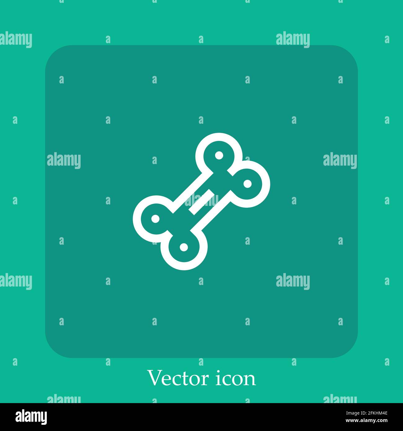 dog biscuit vector icon linear icon.Line with Editable stroke Stock ...