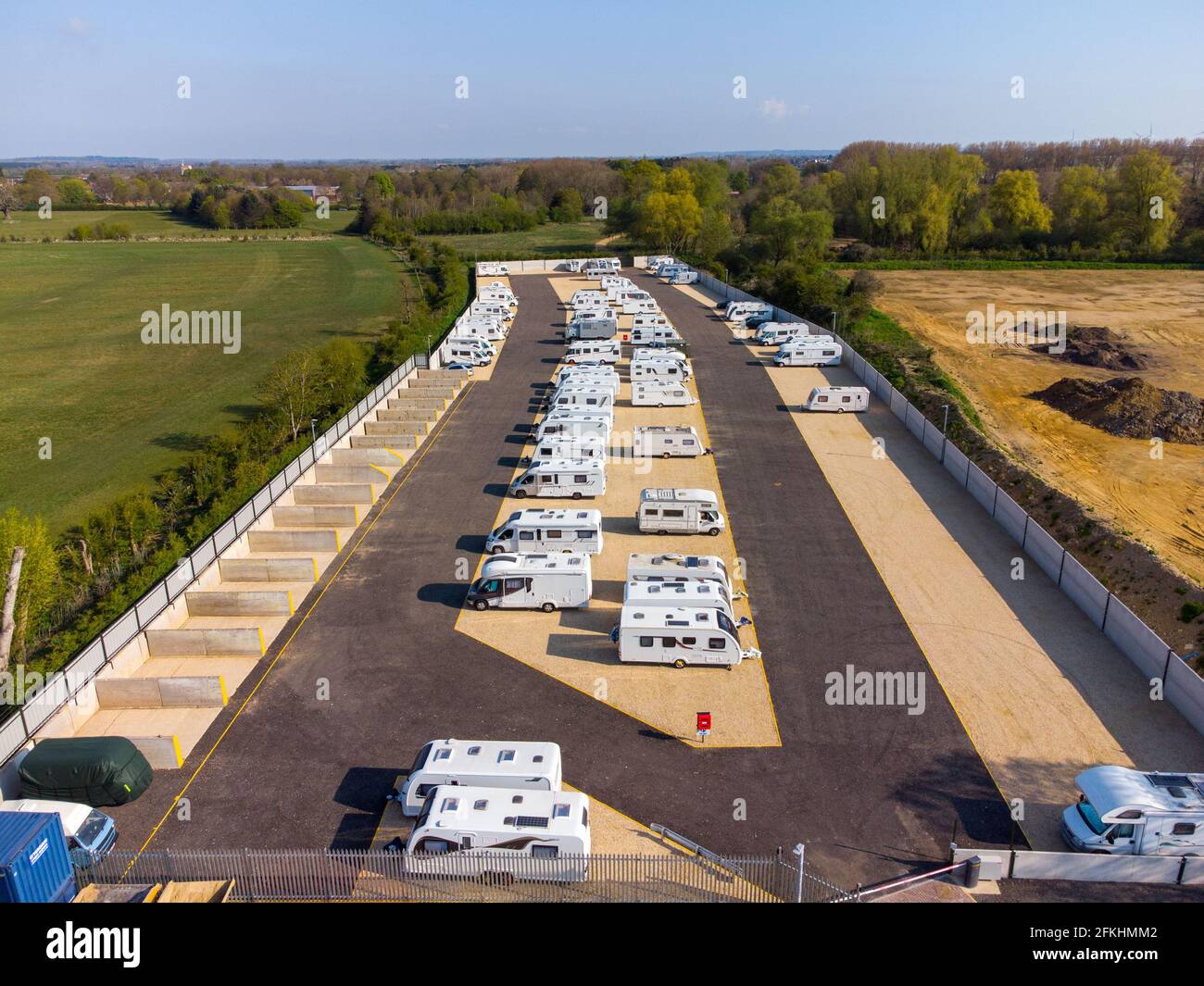 Henlow, Bedfordshire, UK. 2nd May 2021. Aerial view of the new high ...
