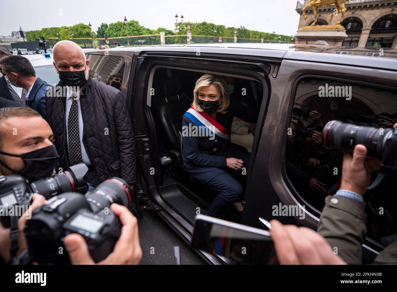 Paris, France, on May 01, 2021. President of the National Rally ...