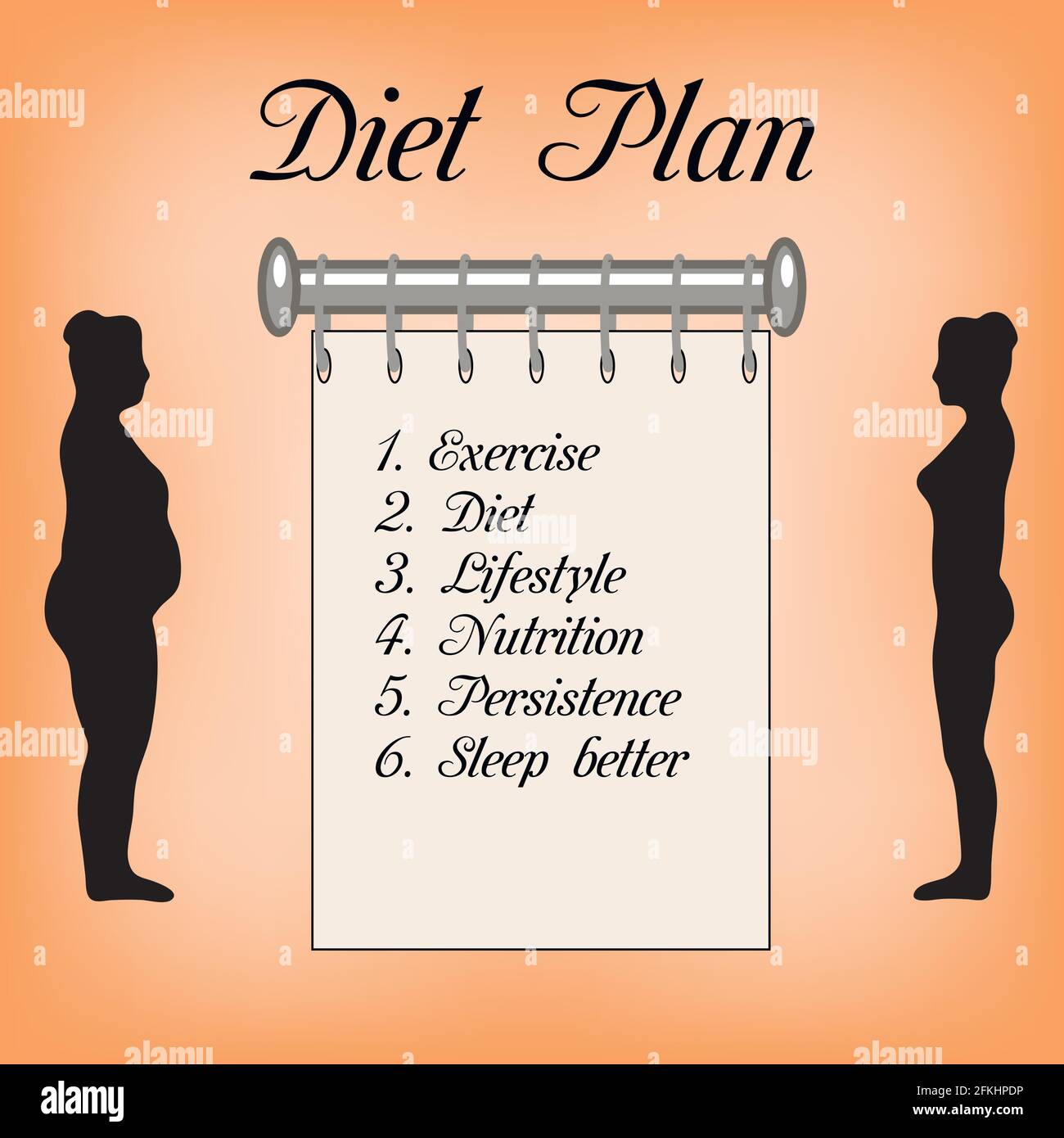 Exercise and diet Stock Vector Images - Alamy