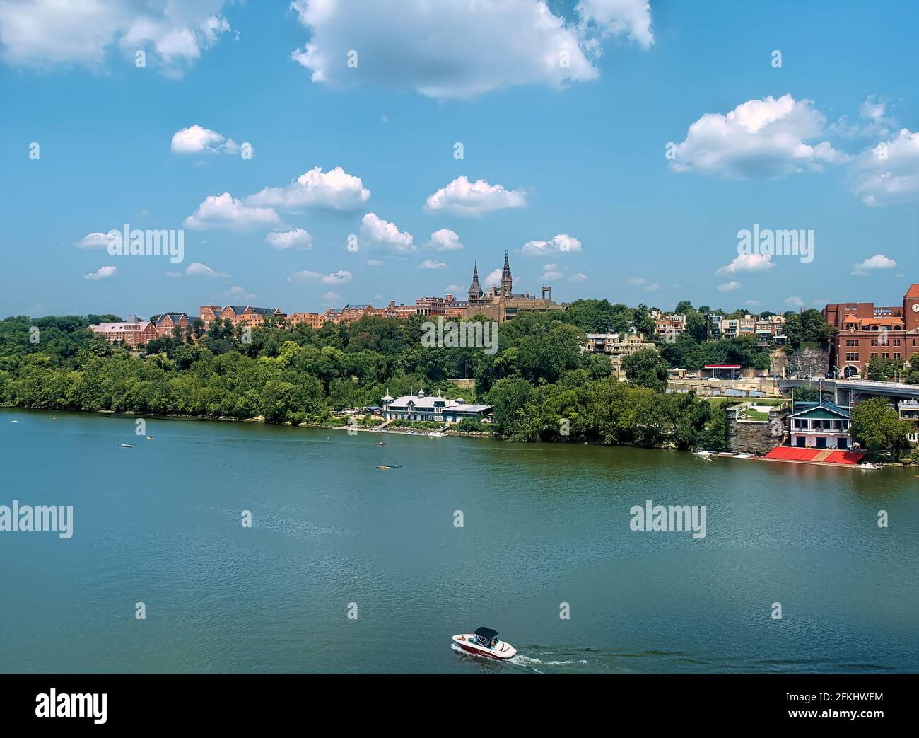 The waterfront at Georgetown in Washington D.C. is a busy hub of ...