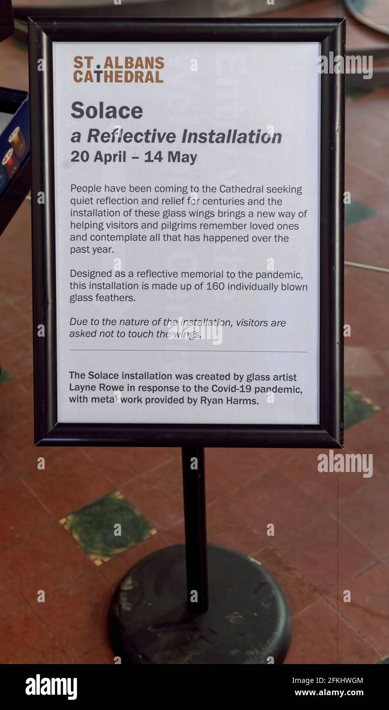 St albans cathedral information sign hi-res stock photography and ...