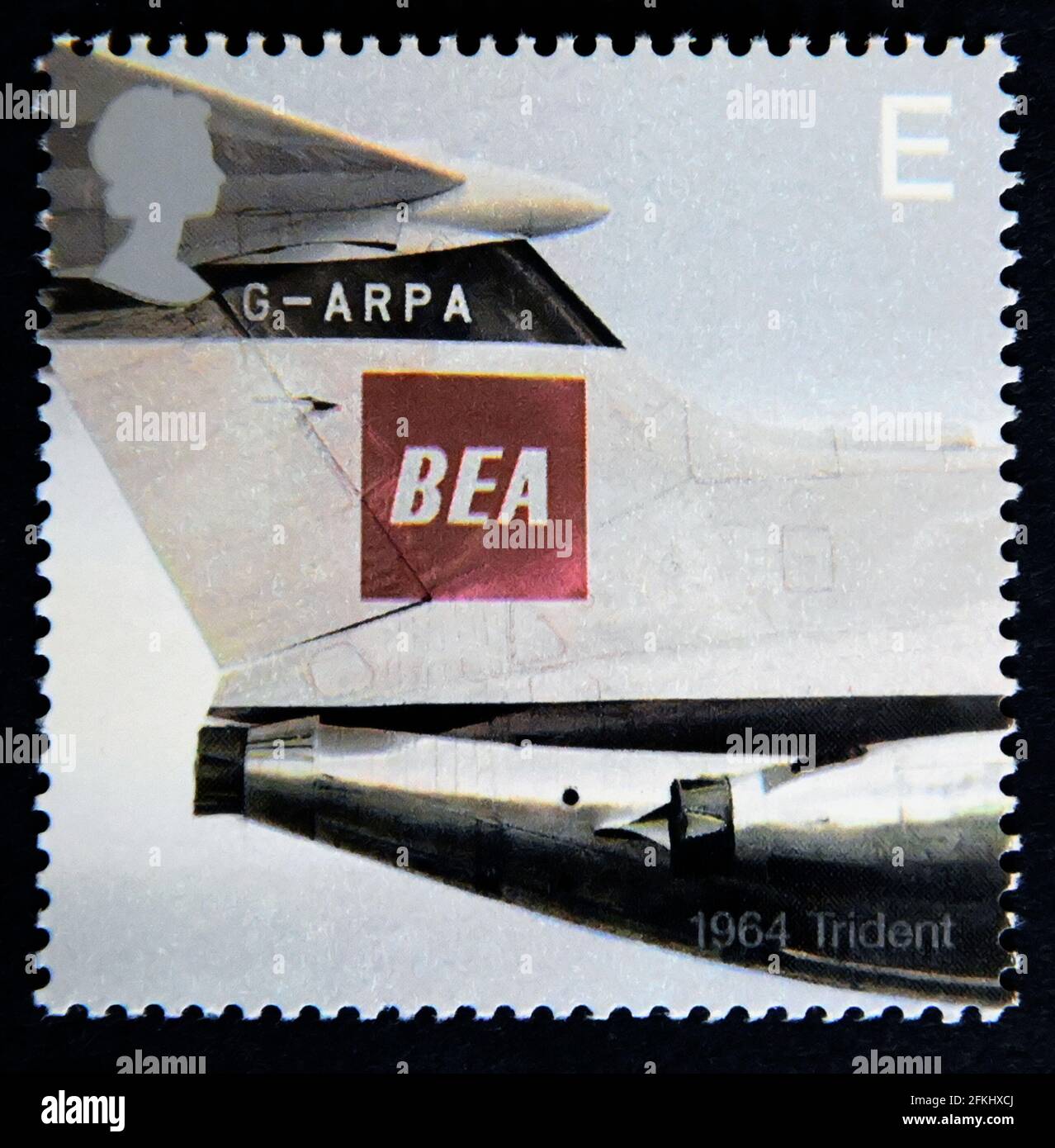 Postage stamp, Great Britain, Queen Elizabeth II, 2002. 50th ...