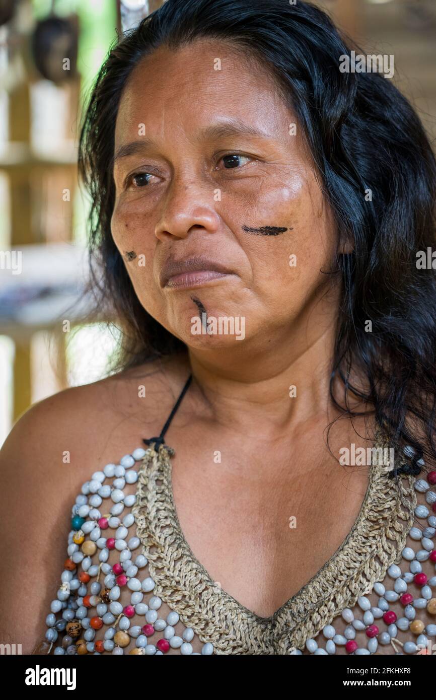 Indigenous Bora Tribe of the Peruvian Amazon Stock Photo - Alamy