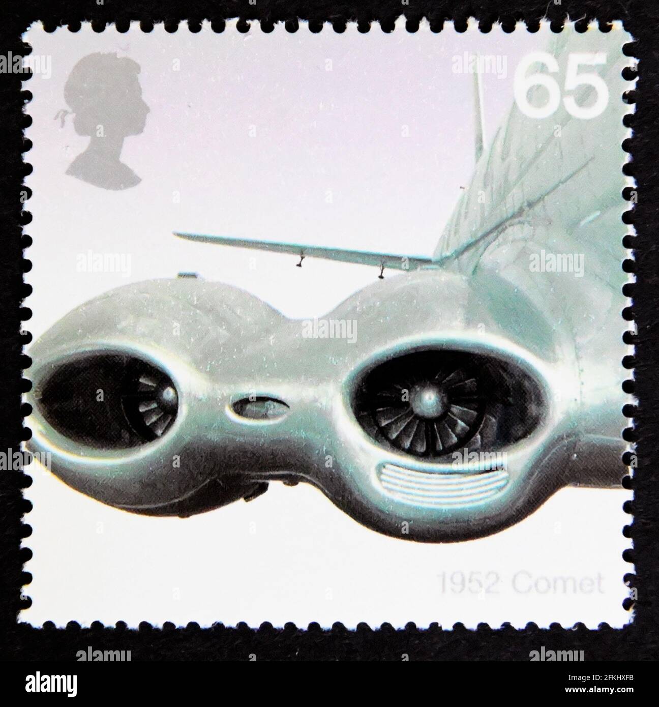 Postage stamp, Great Britain, Queen Elizabeth II, 2002. 50th ...