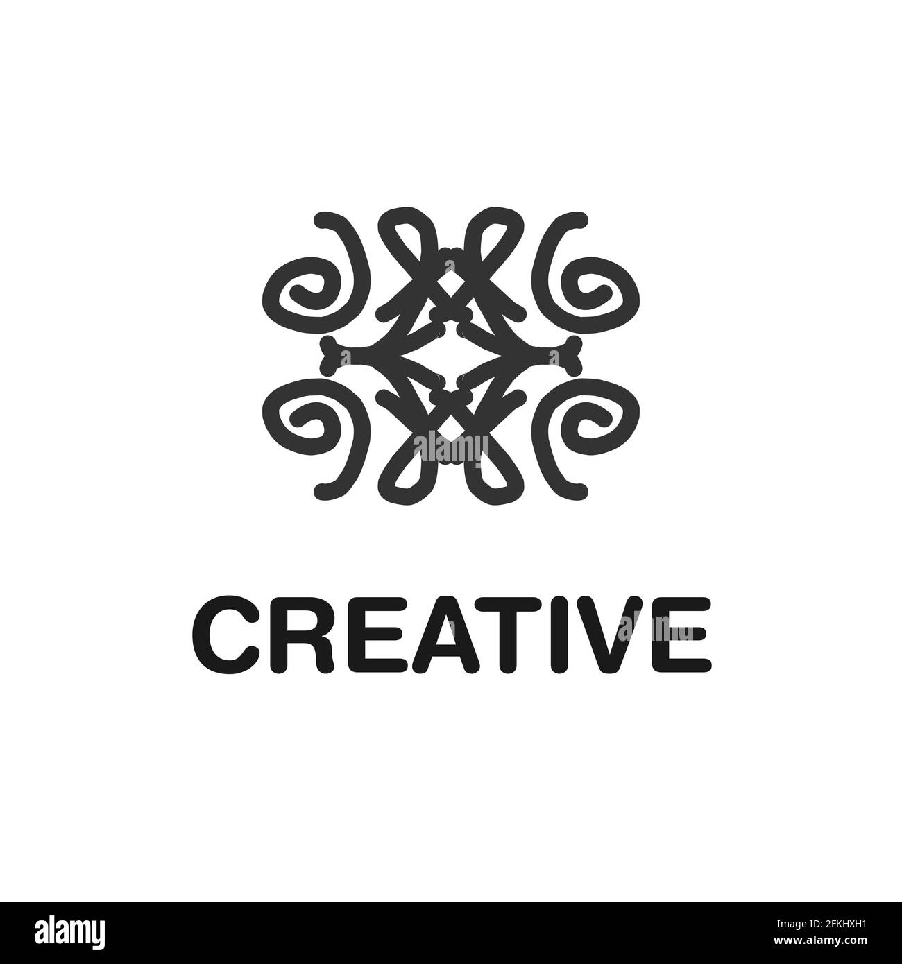 Creative Abstract Hand Drawn Logo Design Vector Art EPS10 Stock Vector ...