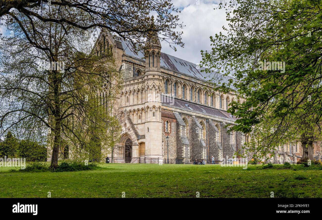 St. Albans Cathedral Hertfordshire UK Stock Photo - Alamy