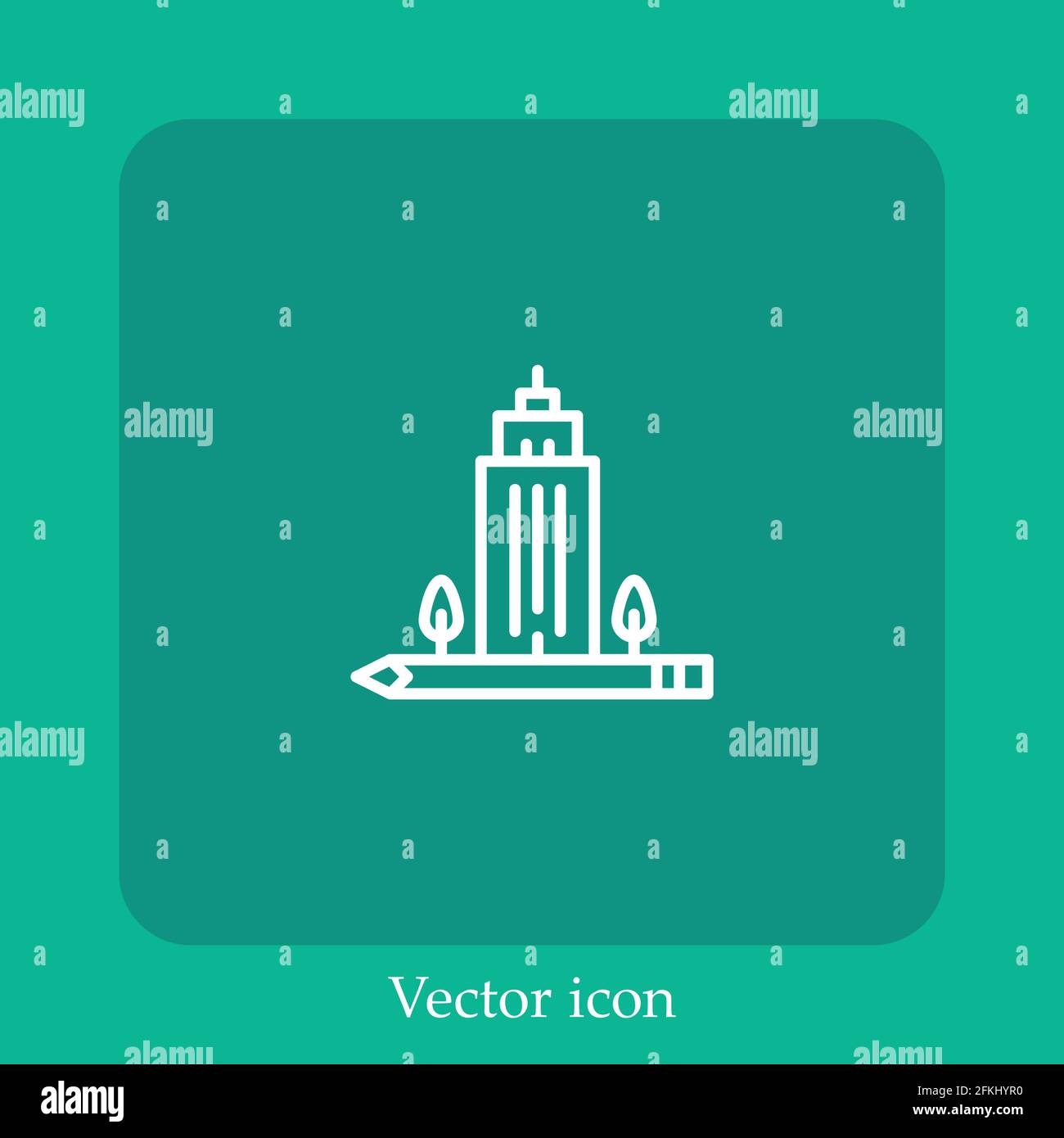 architect vector icon linear icon.Line with Editable stroke Stock ...