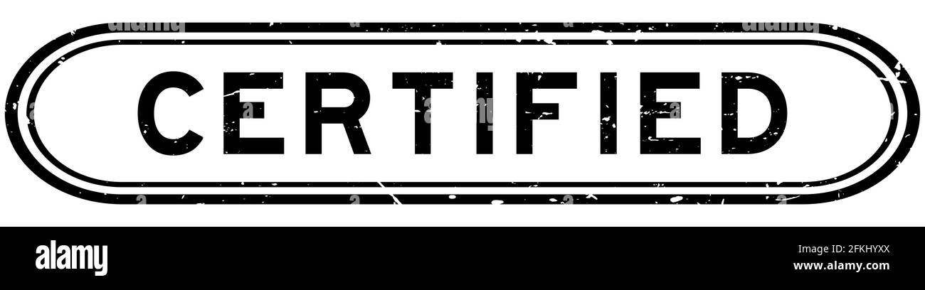 Grunge black certified word rubber seal stamp on white background Stock ...